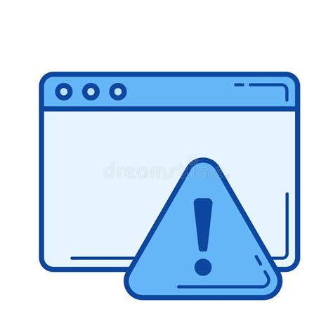Alert Window Line Icon Stock Vector Illustration Of Graphic 94420208