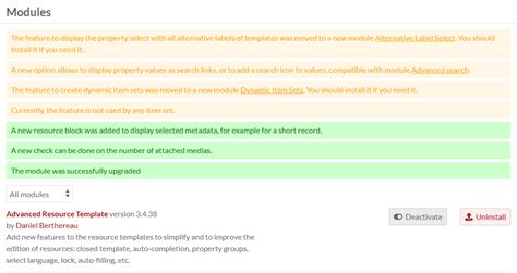 Advanced Resource Template Upgrade Error Modules Omeka Forum
