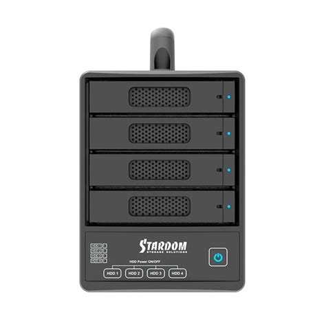 Stardom St B Bay Drive Enclosure Jbod Usb C Silver With Black Trays Specular