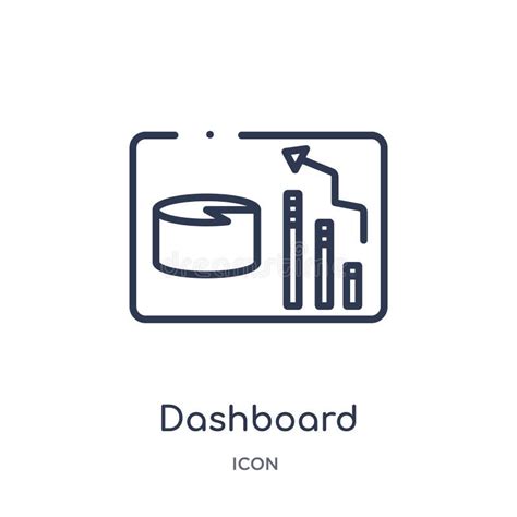 Linear Car Dashboard Icon From Car Parts Outline Collection Thin Line Car Dashboard Vector