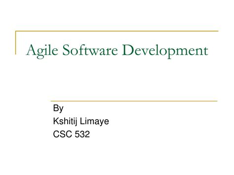PPT Agile Software Development PowerPoint Presentation Free Download ID