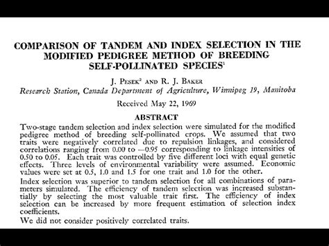 Multiple Trait Selection Pptx