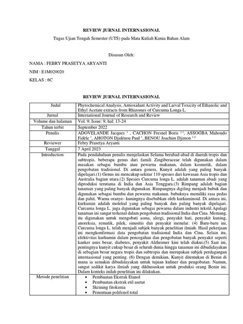 Review Jurnal Febry Prasetya Aryanti Pdf