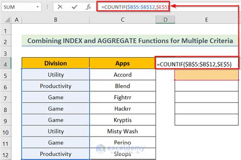 How To Combine Index And Aggregate Functions In Excel