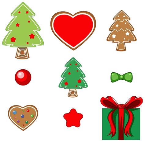Free Vector Festive Christmas Cookie Illustrations