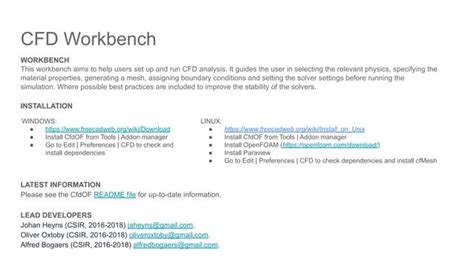 CFD Tutorial FreeCAD Computational Fluid Dynamics PDF