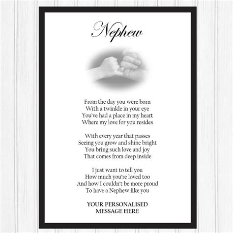 Nephew Poems Nephew Chocolate Poem Gift Box Nephew Gift
