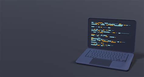 Premium Photo 3d Laptop And Program Code Development Web Coding