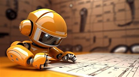 3d Illustration Depicting A Robot Engaged In Work Background 3d Robot Cyborg Ai Robot
