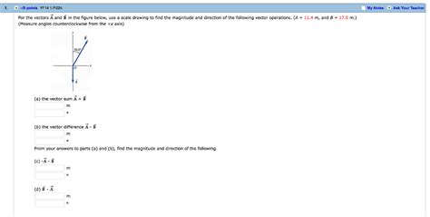 Solved For The Vectors A Vector And B Vector In The Figure Chegg