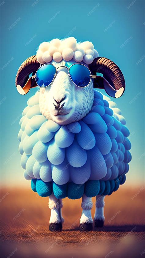 Premium Ai Image Cute Funny Sheep