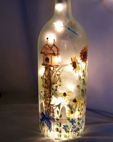 Painted Glass Bottles With Lights At Rebecca Douglas Blog