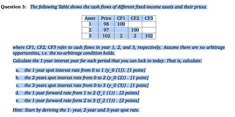 [solved] uestion 3 the following table shows the cash fl