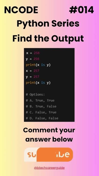 Ncode 014 Find The Output Comment Your Answer Below Coding