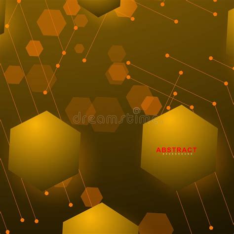 Abstract Vector Background Surface Polygon Pattern With Hexagon Shadows Honeycomb Stock Vector