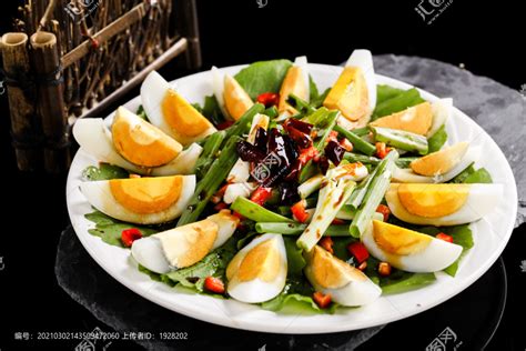 香葱鹅蛋 中国菜系 食品餐饮 摄影素材 汇图网www huitu