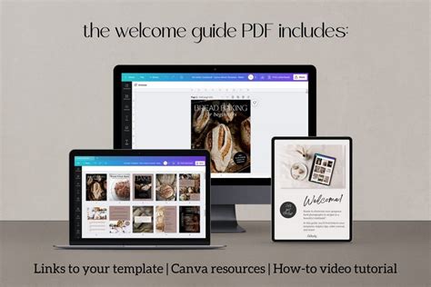 canva cookbook template baker