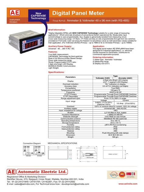 Digital Panel Meter Pdf