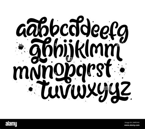 Cursive Bubble Letters Alphabet