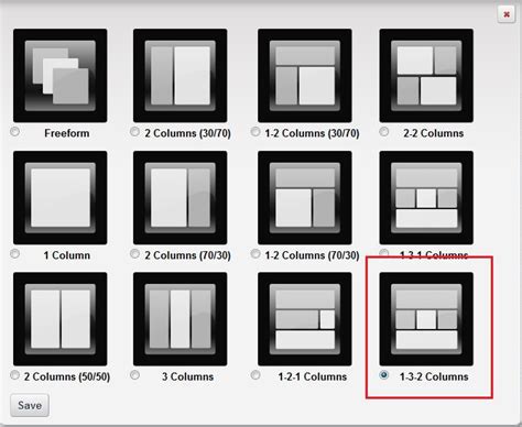 Lps 14756 Icon For 1 3 2 Columns Layout Does Not Match Actual Page Layout Layout Icon Page