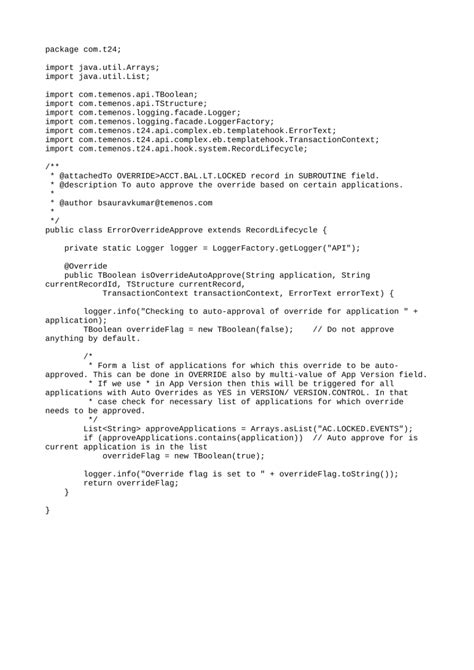 How To Auto Approve Core Override