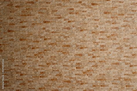 Cladding Wall Made Of Stoneware Panels With Multi Colored Bricks Effect Background And Texture