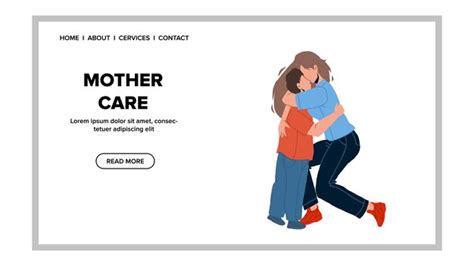 Soins Maternels Et Amour Petit Fils Vecteur De La Parentalit Jeune Femme Embrassant Un Gar On