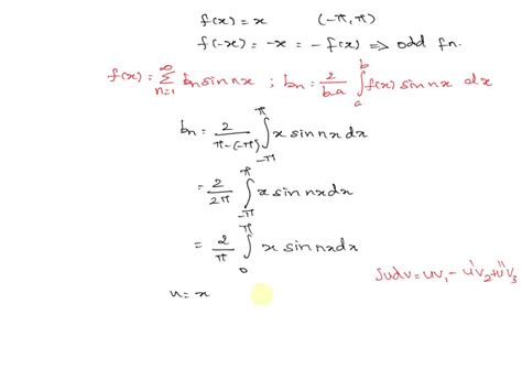 Solved Find The Fourier Series Of Inverse Cosine Of Cosine X I E Cos 1 Cosx