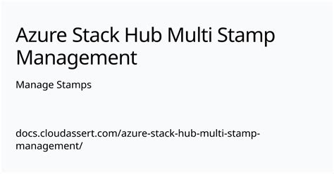 manage stamps azure stack hub multi stamp management
