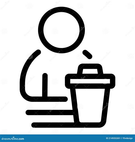 Delete Profile Icon Outline Style Stock Vector Illustration Of Button User 214935269