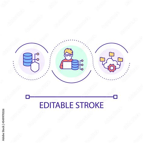 Database Management Loop Concept Icon Information Storage Optimization