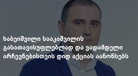 ხაბეიშვილი სააკაშვილის გასათავისუფლებლად და ვადამდელი არჩევნებისთვის