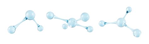 Premium Vector Set Of Glass Molecules Model 3d Abstract Molecular Structure Isolated On White