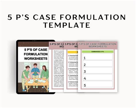 5 Ps Of Case Formulation Worksheets Mental Health Tool Pdf Etsy