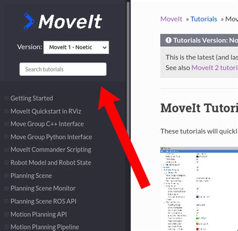 cannot switch to moveit 1 tutorials anymore · issue 240 · moveit moveit2 tutorials · github