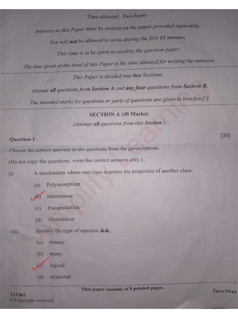 Computer Question Paper 2023 Solutions Pdf Software Engineering