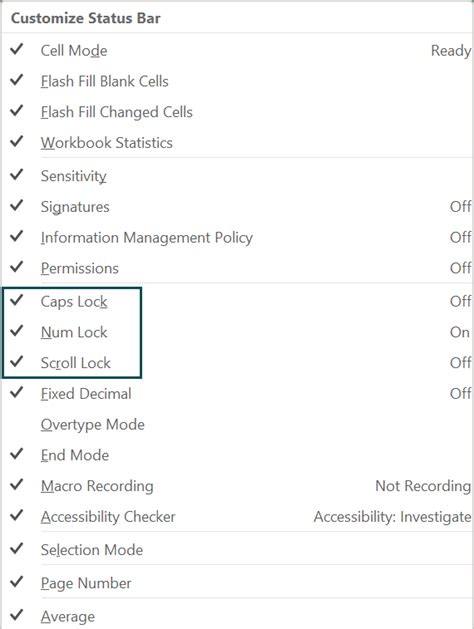 Status Bar In Excel Modes Views Functions How To Customize