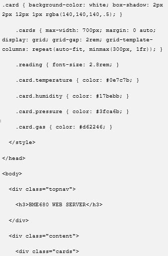 server web esp32 dengan bme680 stasiun cuaca arduino ide
