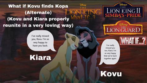 What If Kovu Finds Kopa Alternate By Masteroflaughter On Deviantart