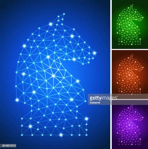 knight on triangular nodes connection structure vector art high res