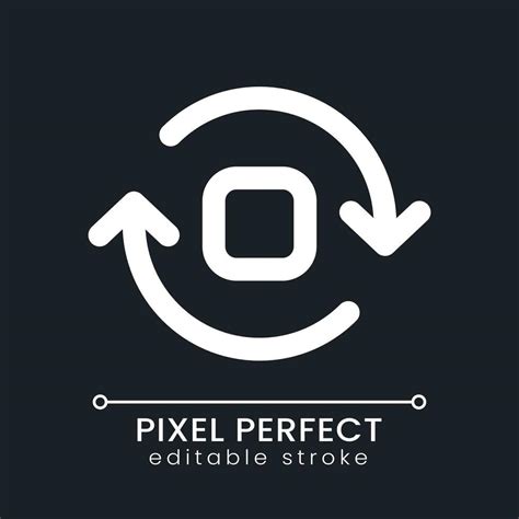 Spin Animation Pixel Perfect White Linear Ui Icon For Dark Theme Circular Motion In Video