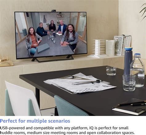 huddly iq full hd 1080p usb video conferencing camera with embedded microphone array and ai