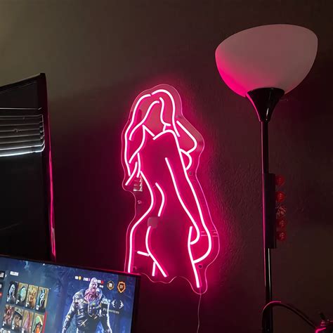 Lady Pose Led Neon Sign Sexy Lady Neon Signs Lady Back Neon Signs Nippycustom