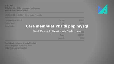 Cara Membuat Pdf Di Php Mysql Part1 Youtube