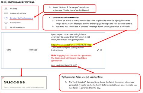 how to generate token broker tradetron qna