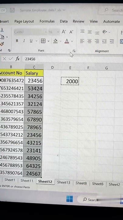 Excel Trick Excel Add Operation Increment Staff Salary ️ Shorts