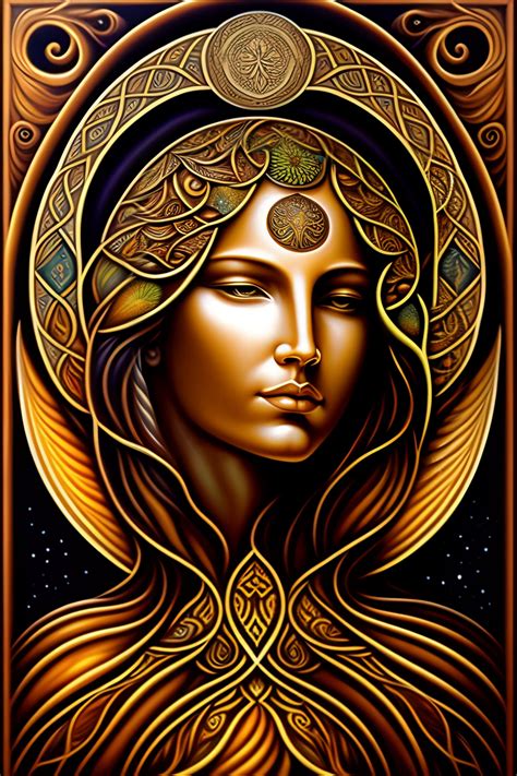 Lexica - Wood spirit alex grey neo art nouveau