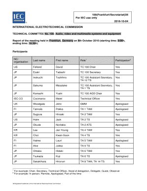 Fillable Online Tc100 Iec Blank IEC Form IEC TC 100 Fax Email Print PdfFiller