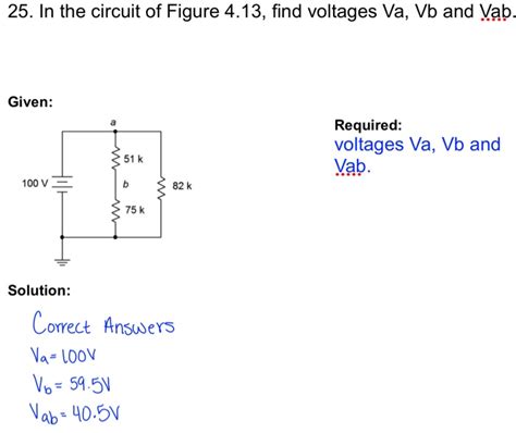 Solved 25 In The Circuit Of Figure 4 13 Find Voltages Va Chegg Com