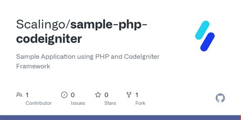 Github Scalingosample Php Codeigniter Sample Application Using Php